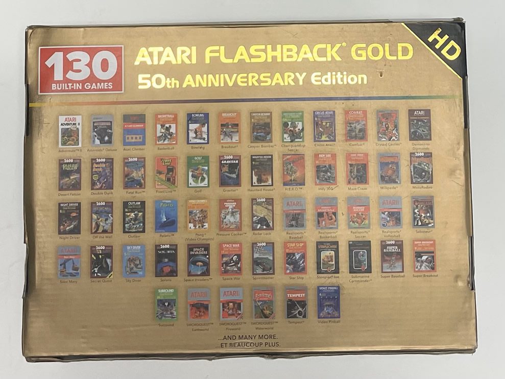 Buy Atari Flashback Gold Console 50th Anniversary Edition 130 built-in Games (USED Video Game ...