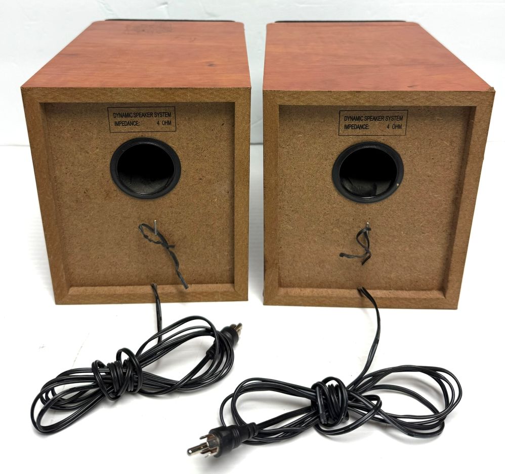 Buy Curtis Dynamic Speaker System 4 Ohm Wood Grain Bookshelf Speakers ...